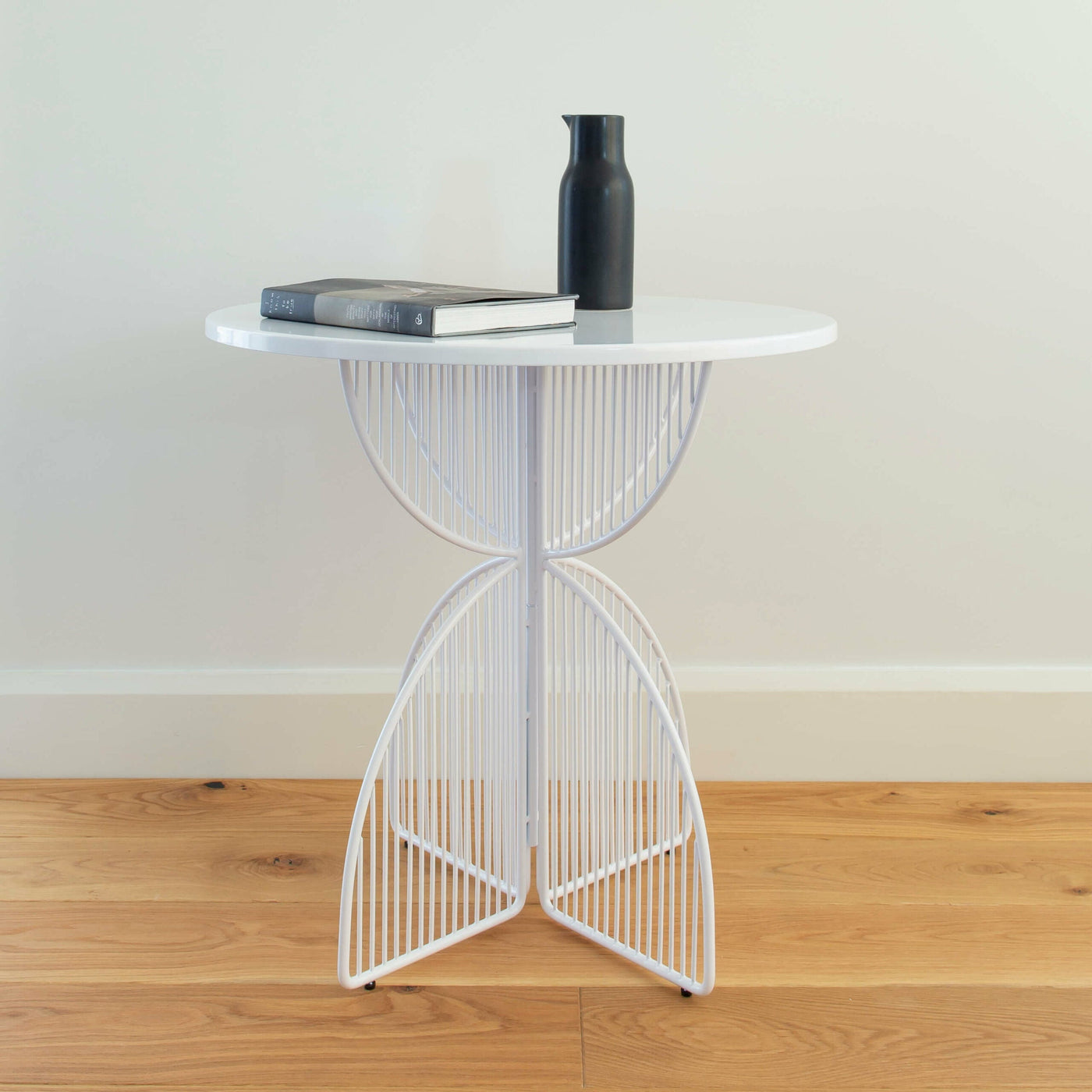 Omaha Cafe Table- White Stainless Steel